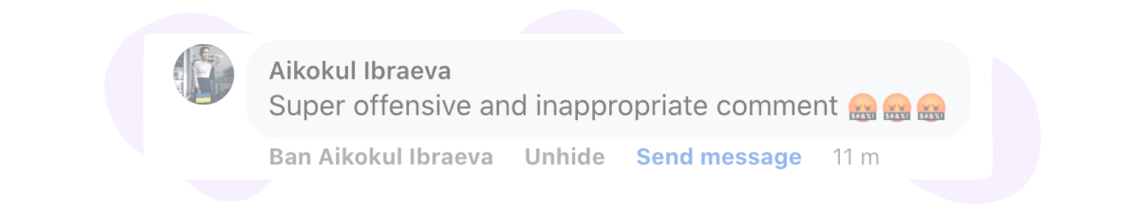 What happens when you hide a comment on Facebook?