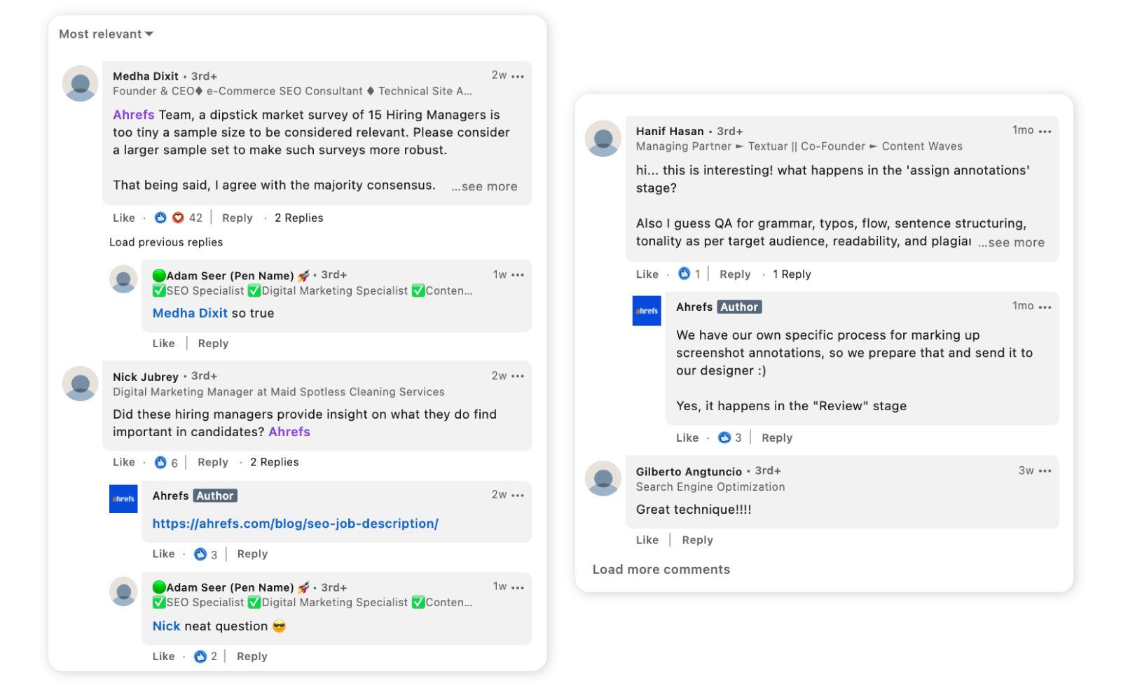 Competitor analysis benchmarking using LinkedIn analytics tools